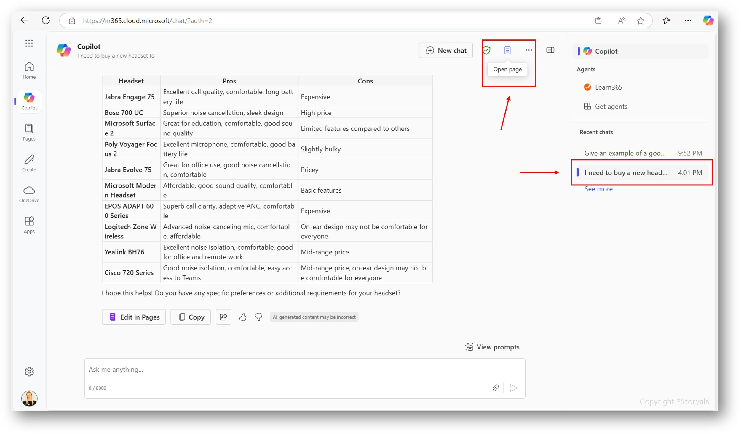 Get started with Copilot Pages
