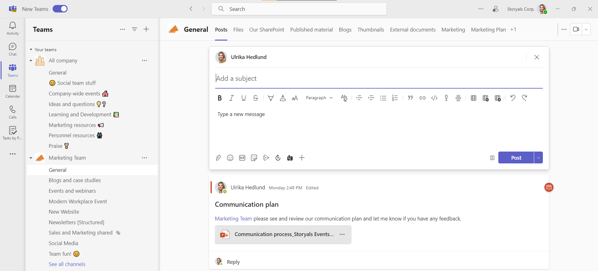 First impressions of the New Teams