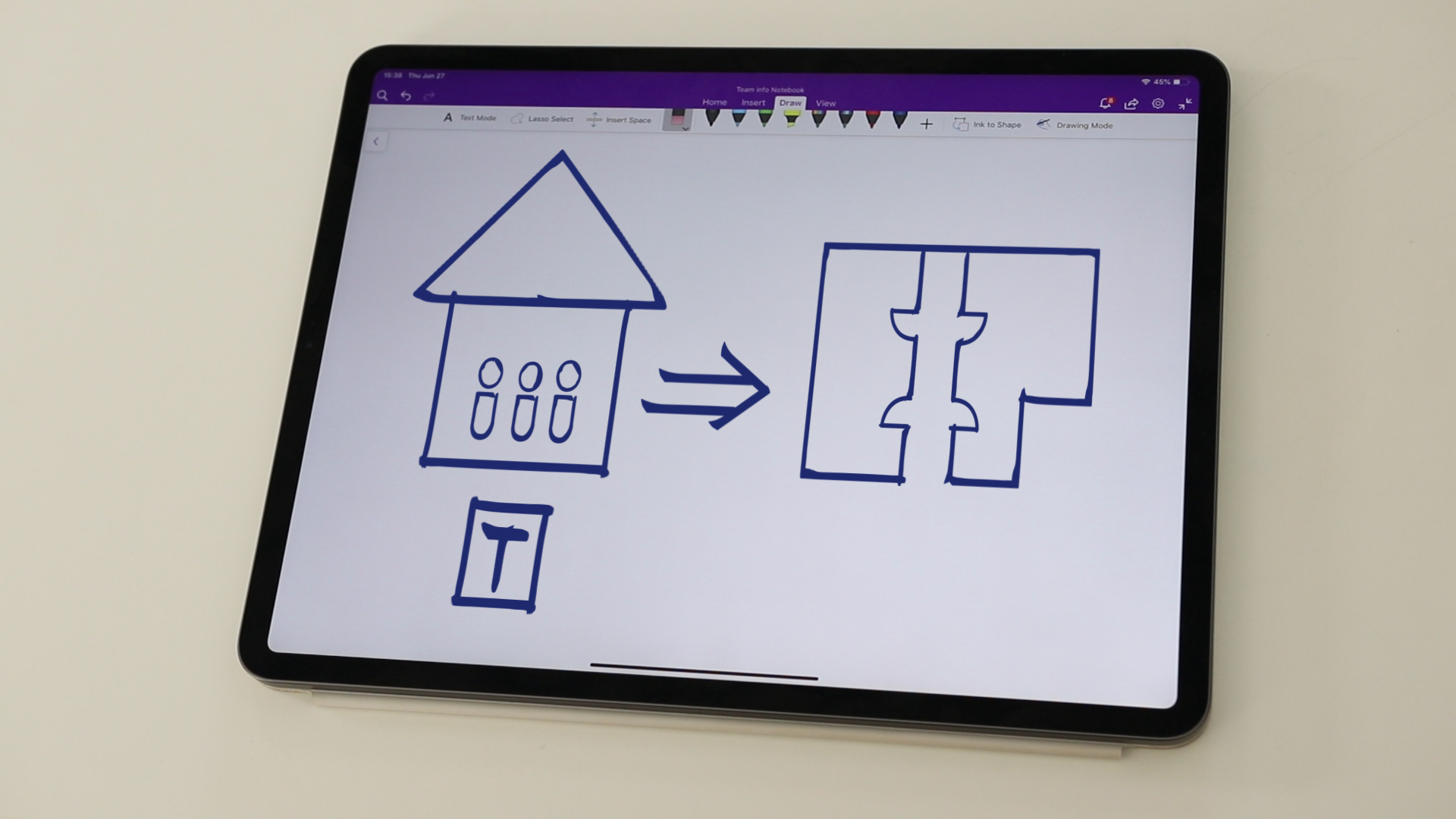 Microsoft Teams explained as a house